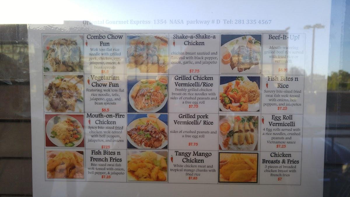 Menu at PHỞ NASA restaurant, Houston, NASA Road 1