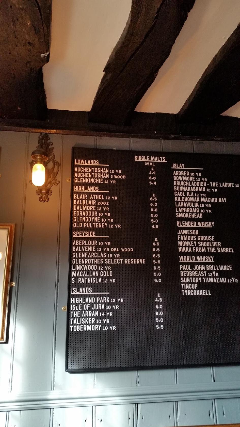 Menu at The White Hart pub & bar, Godalming, Petworth Rd