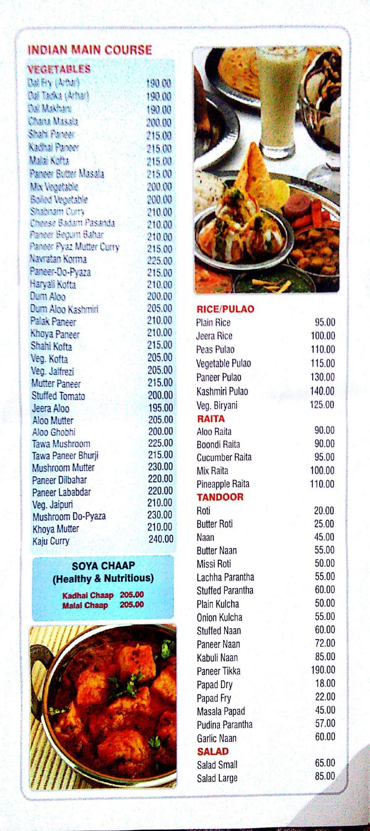Menu at Aahar Restaurant & Banquet, Agra