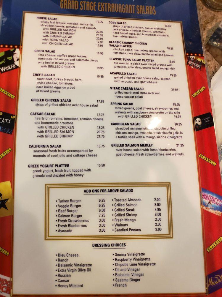 Menu at Grand Stage Diner pub & bar, East Meadow