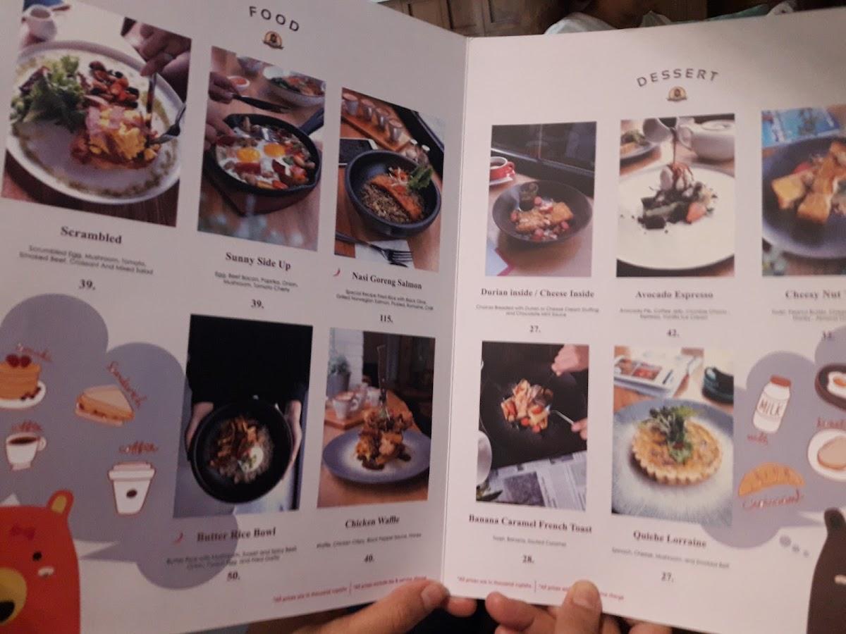 Menu at Roaster And Bear Restaurant, Yogyakarta