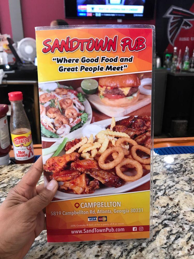 Menu at Sandtown Pub, Atlanta, Campbellton Rd SW Suite 202