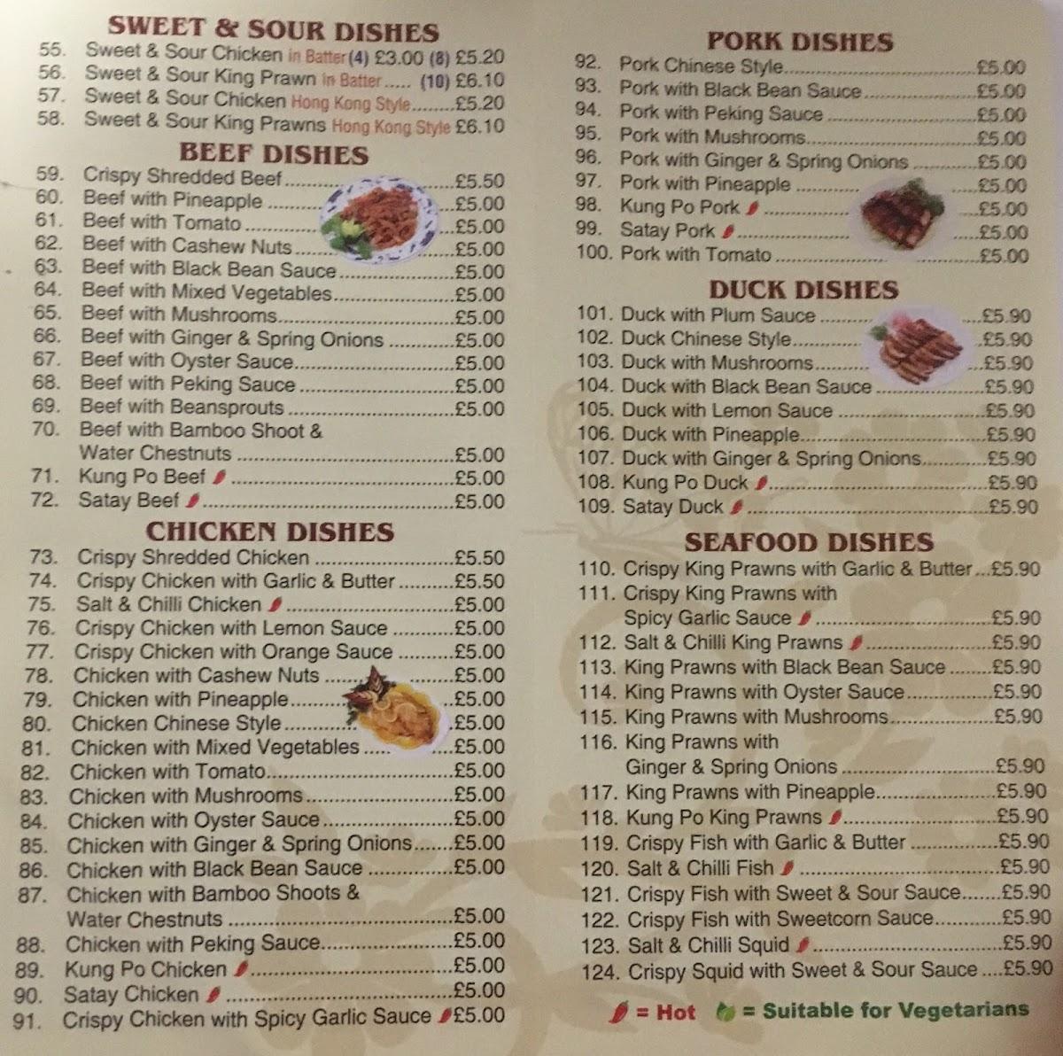 Menu at Good Fortune fast food, Caerphilly