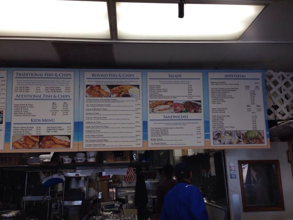 Menu at Hook Line & Sinker Seafood restaurant, Oxnard