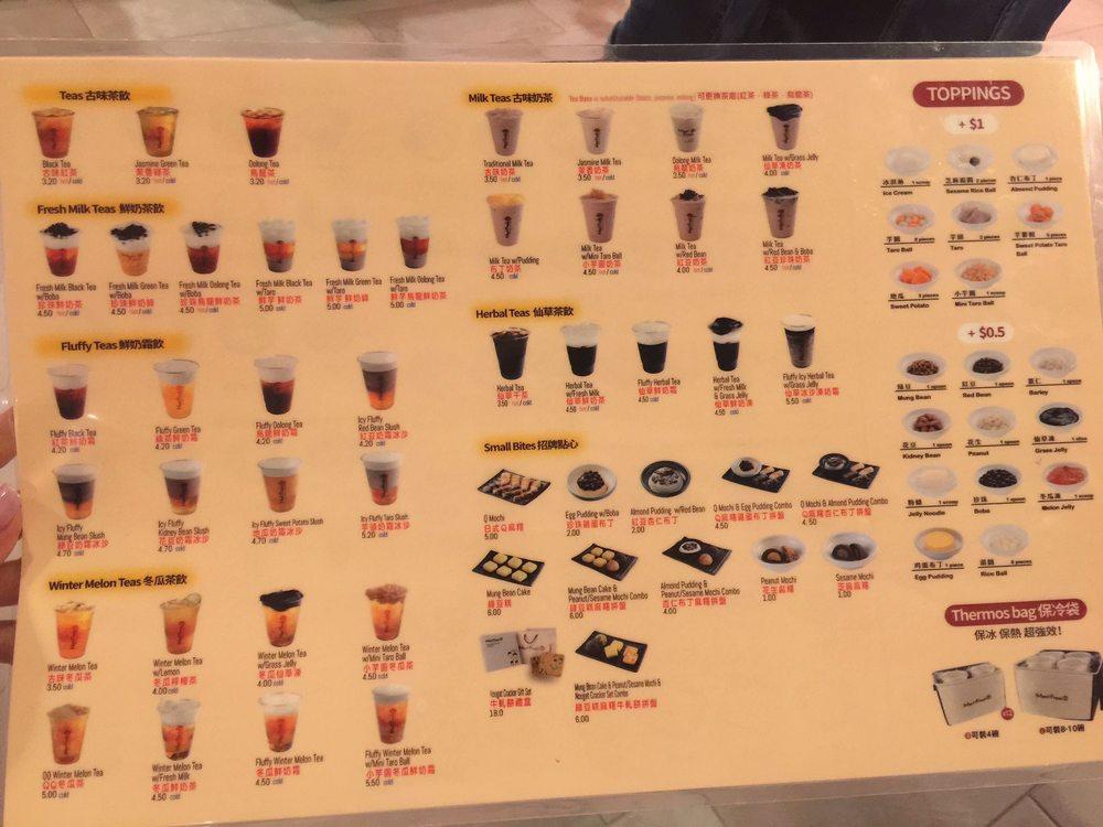 Menu at Meet Fresh desserts, Atlanta