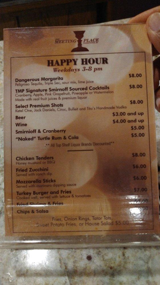 Menu at The Meeting Place Restaurant & Bar, Washington