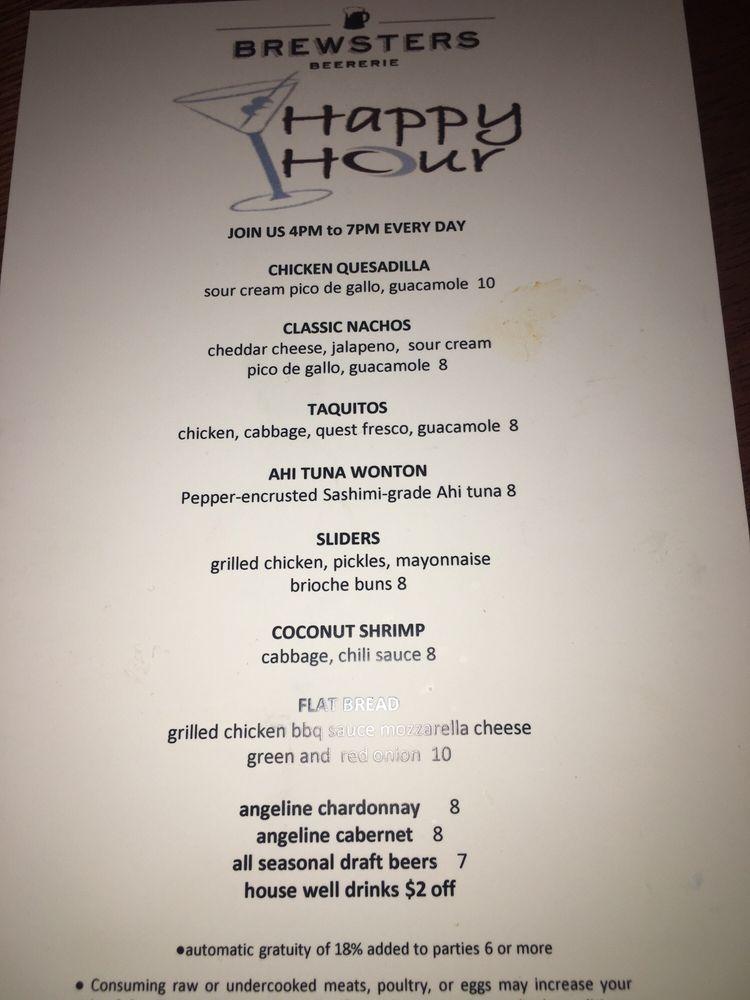 Menu at Brewster's Bar & Grill, Los Angeles