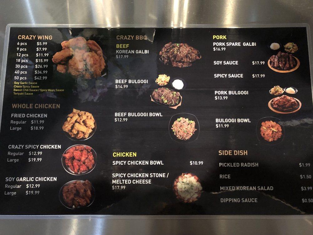 Menu at Crazy BBQ, Bakersfield