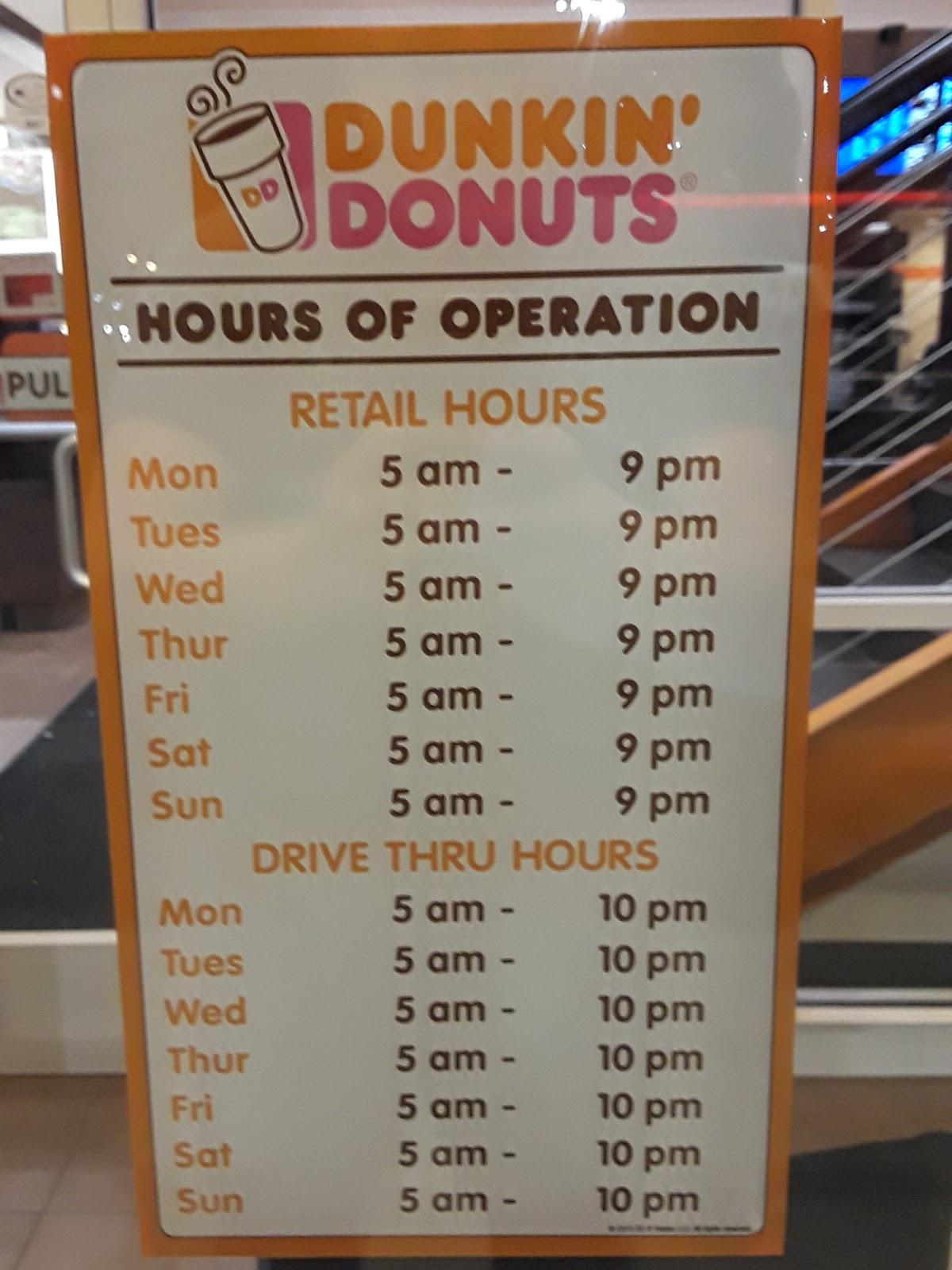 Menu at Dunkin' fast food, Kent, 527 E Main St