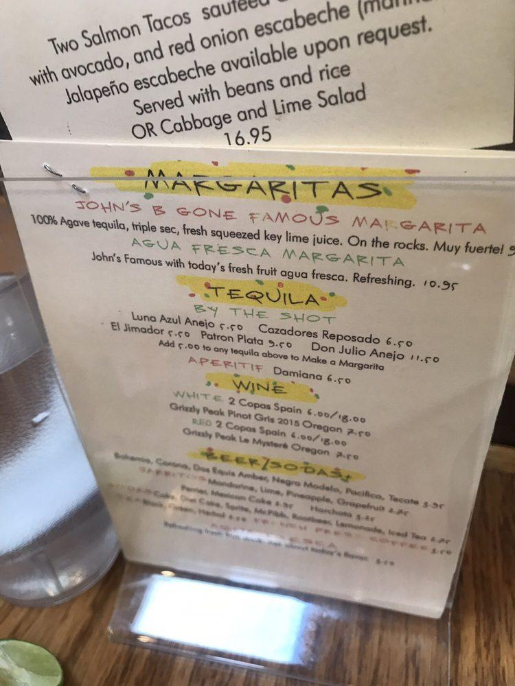Menu at Agave restaurant, Ashland, 5 Granite St