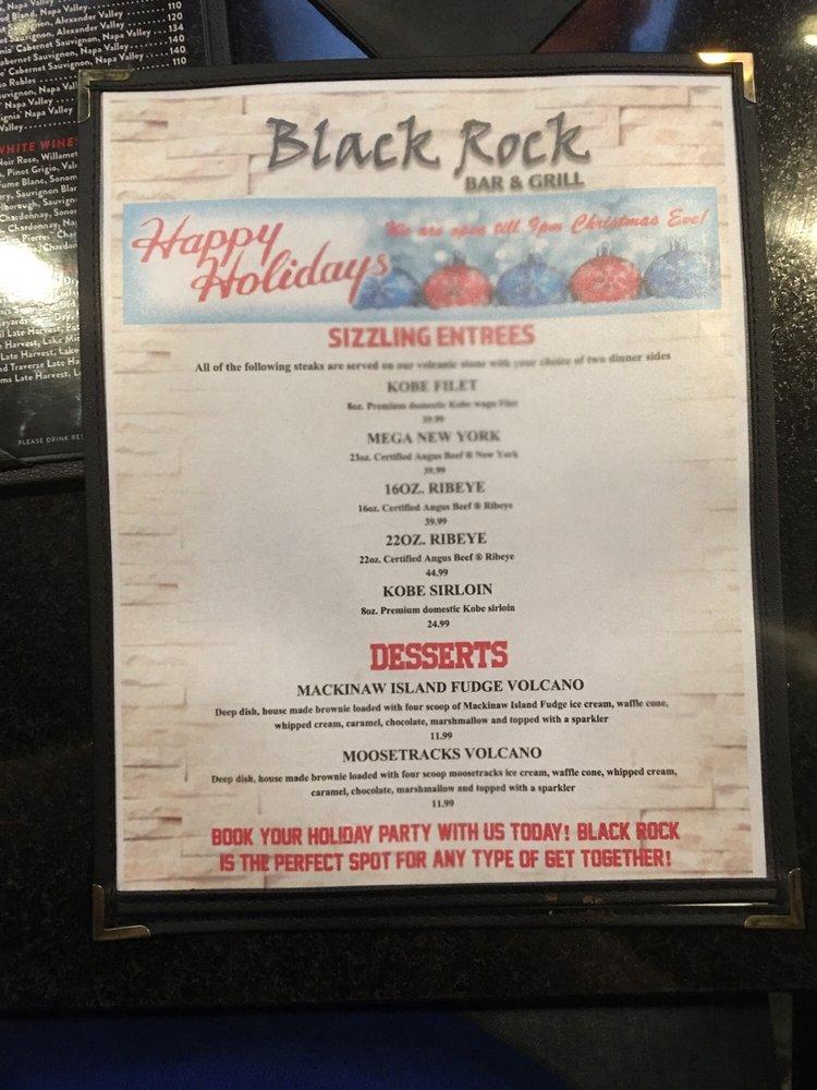 Menu at Black Rock Bar & Grill, Novi