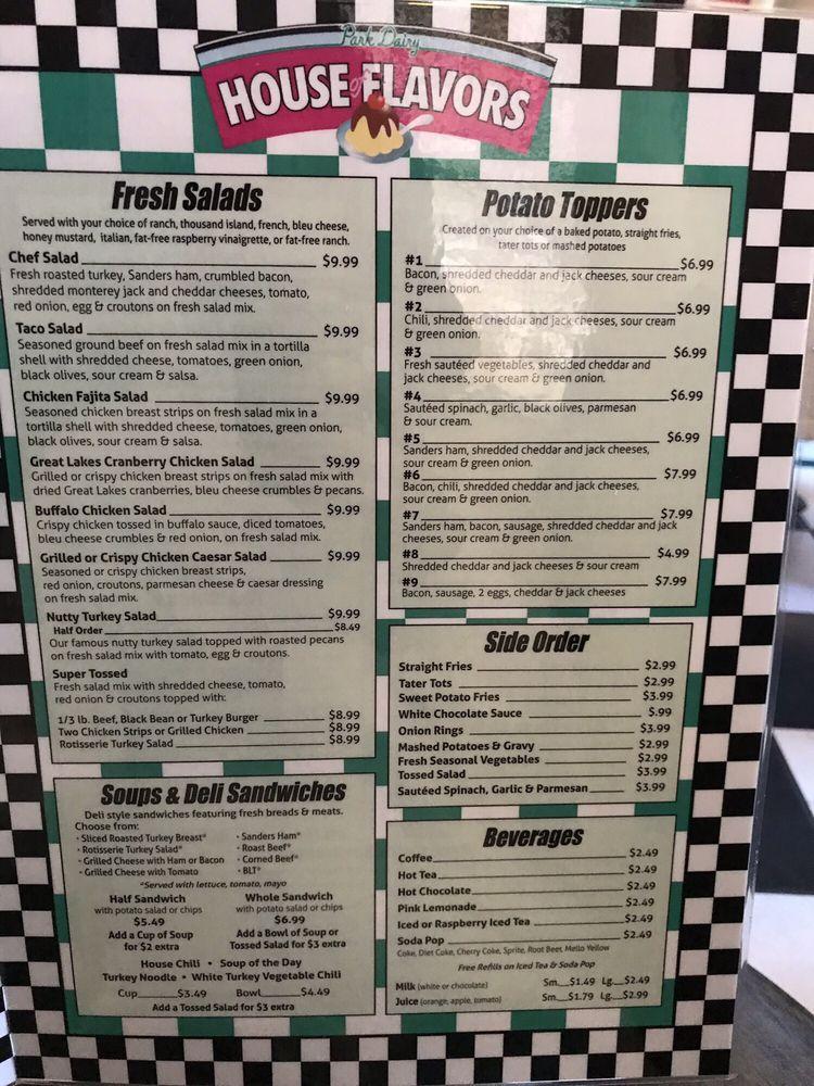 Menu at House of Flavors Inc restaurant, Ludington