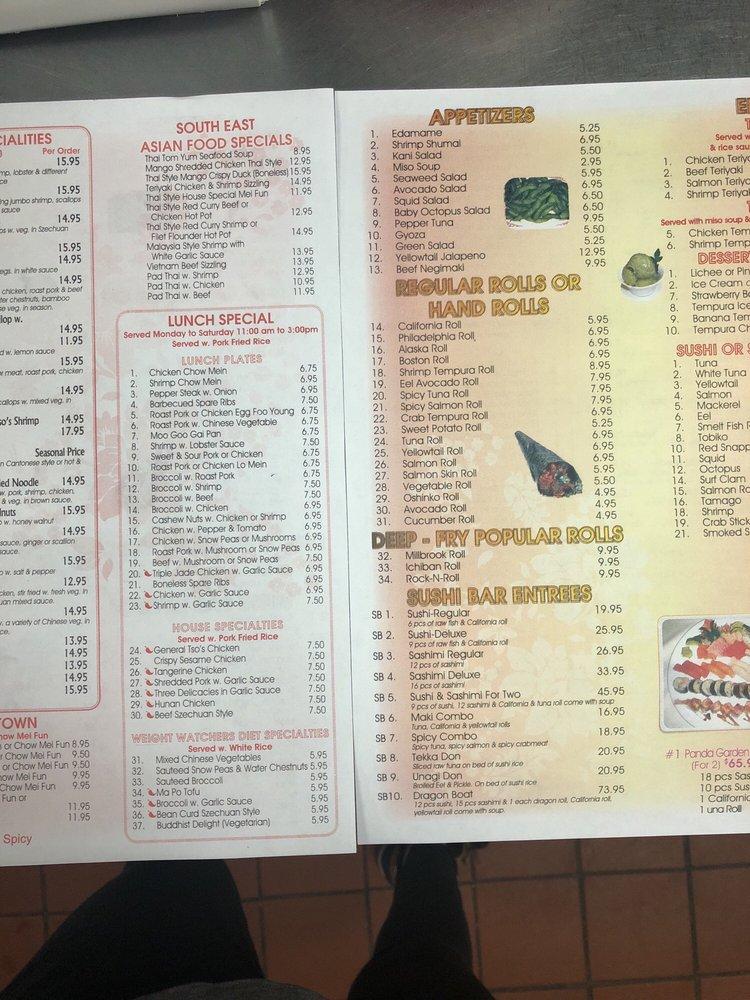 Menu at China Tokyo restaurant, Millbrook