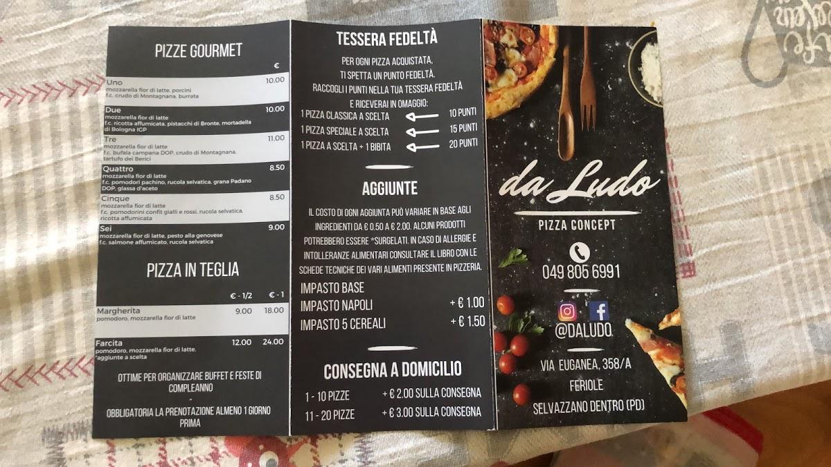 Menu at Da Ludo - Pizza Concept restaurant, Abano Terme