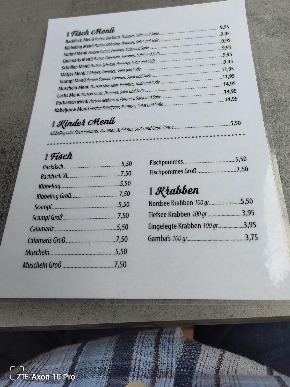 Menu at Fisch und Mehr am Rathaus restaurant, Greven
