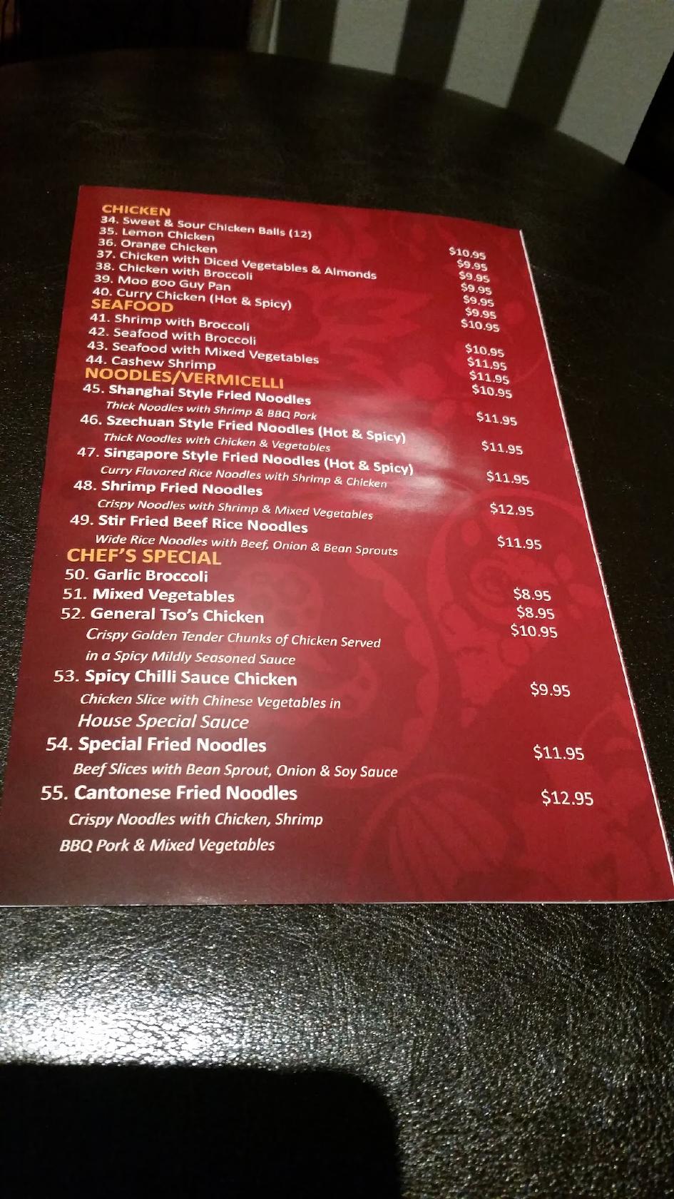 Menu at Golden Fry Chinese Restaurant, Rothesay