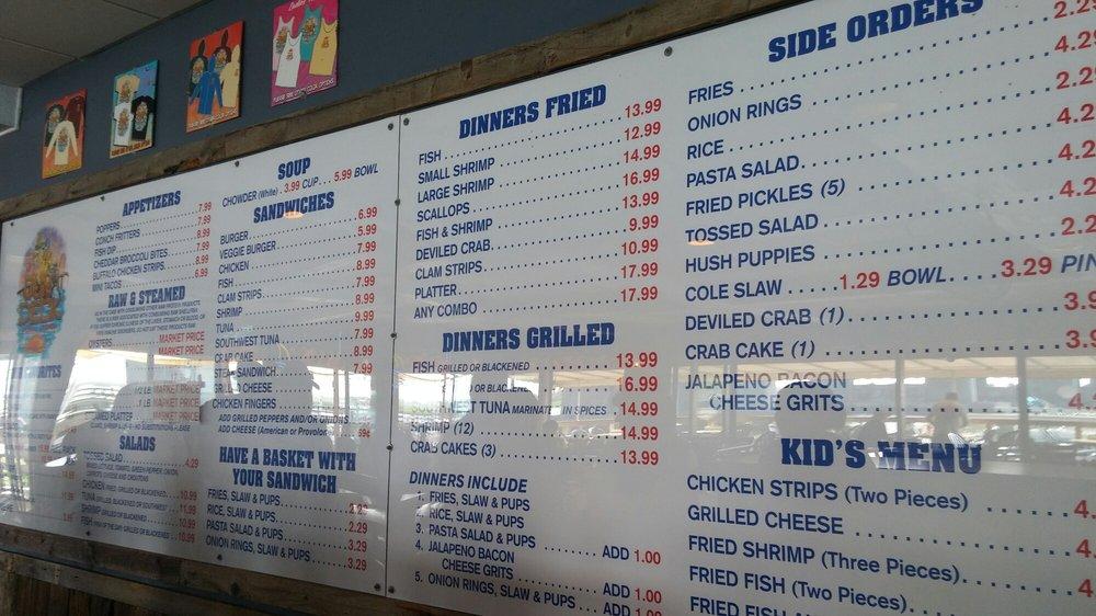 Menu at Our Deck Down Under restaurant, Port Orange