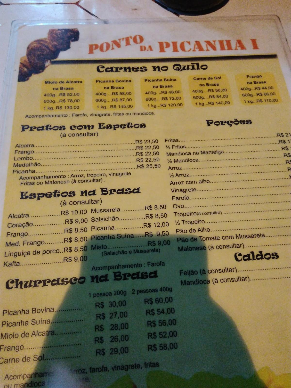 Menu em Ponto da Picanha pub & Bar, Belo Horizonte, Av. Brasil