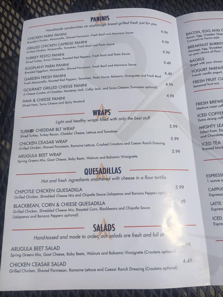 Menu at Boathouse Cafe, Passaic, J R Russo Dr