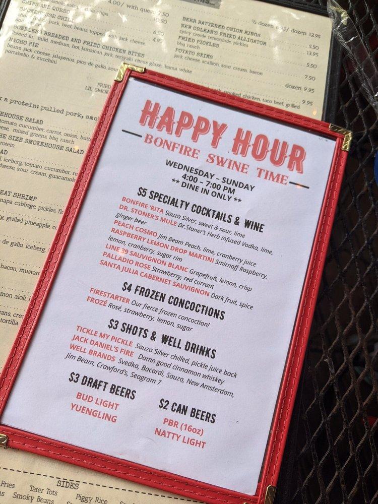 Menu at Bonfire Taqueria BBQ, Conway