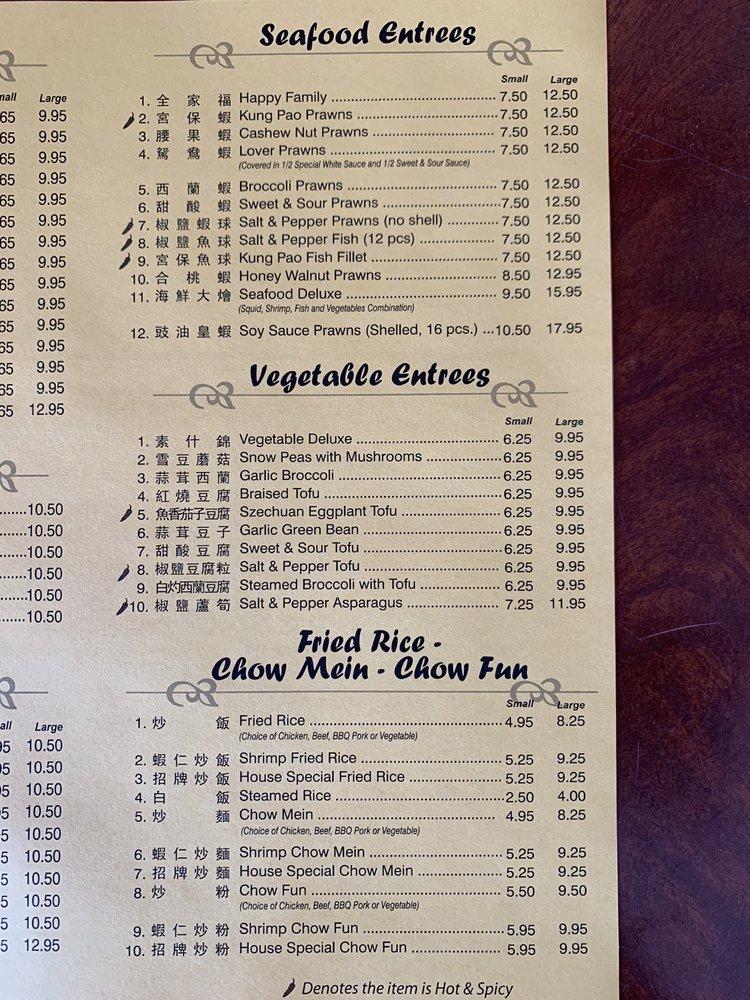 Menu at Chef Chen's Chinese Restaurant, Vacaville