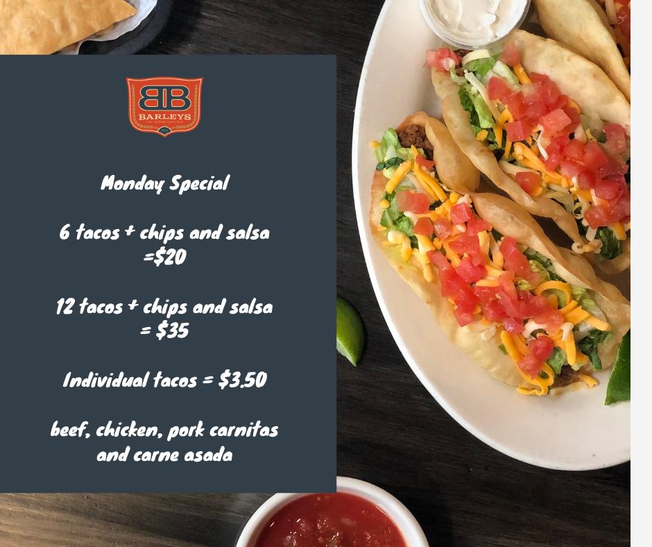 Menu at Barley's, Council Bluffs, 114 W Broadway