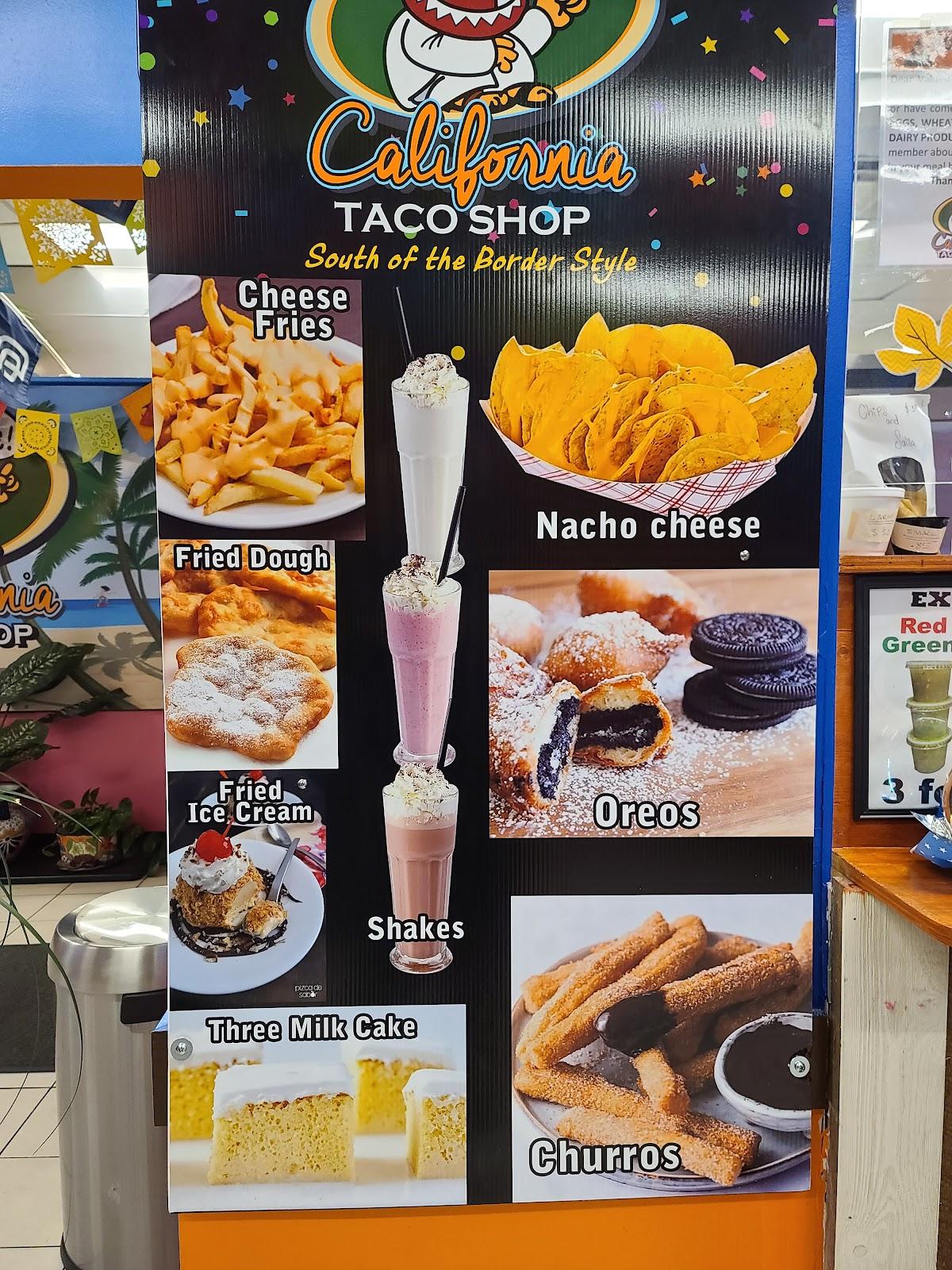 Menu at California Taco Shop restaurant, Woonsocket
