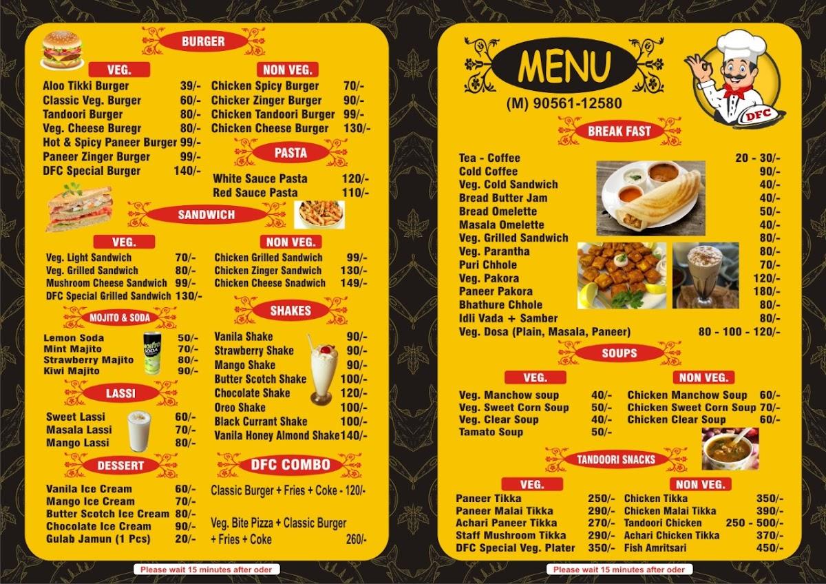 Menu at DFC DHABA & RESTAURANT, Amritsar