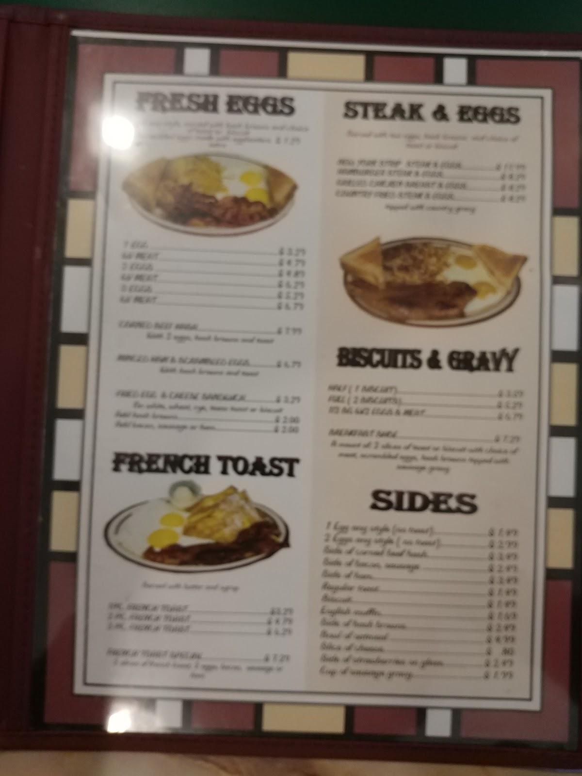 Menu at Fiona's Family Restaurant, Wood River