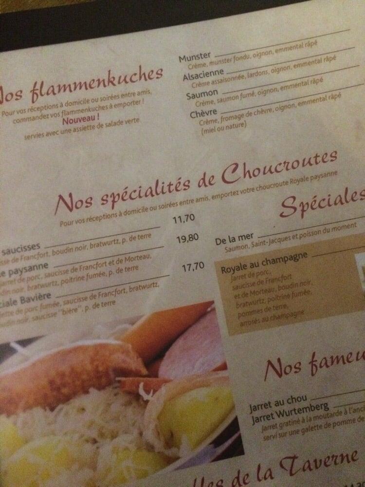 Menu au La Taverne Bavaroise restaurant, Toulouse