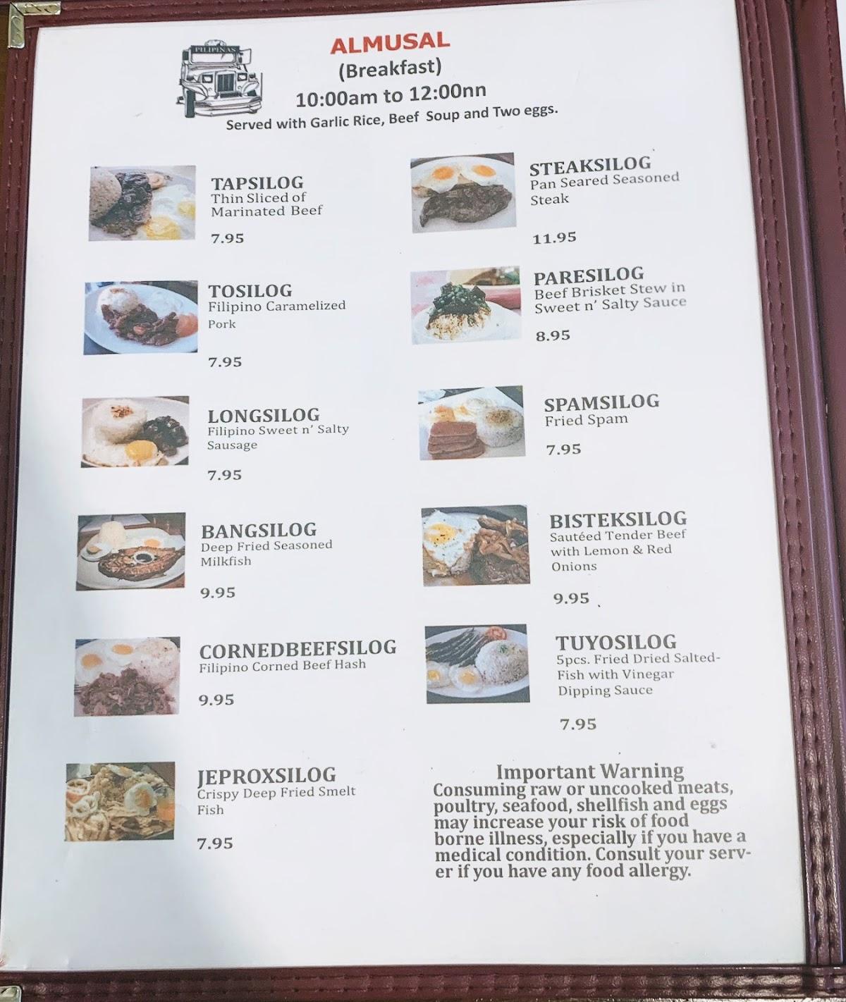 Menu at Manila Grill And Bbq, Pembroke Pines