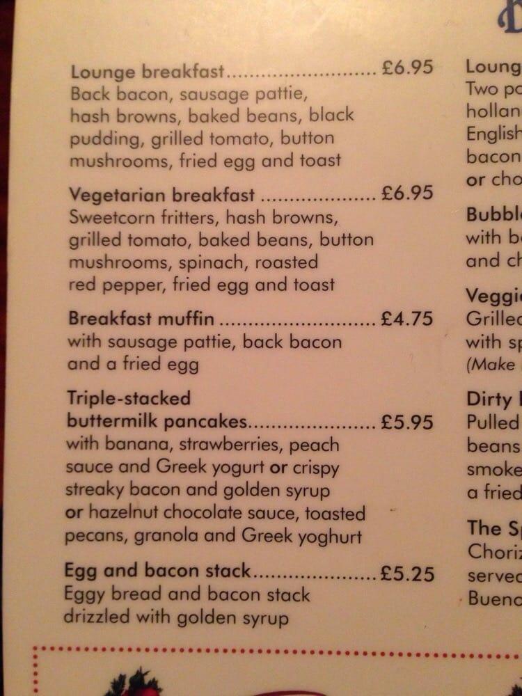 Menu at Verdo Lounge pub & bar, Sutton Coldfield
