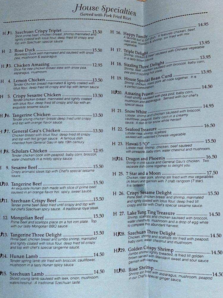 Menu at Seabird restaurant, Wolfeboro