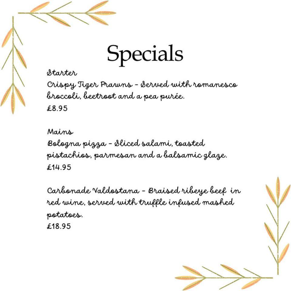 Menu at The Bridge Newlyn pub & bar, Penzance