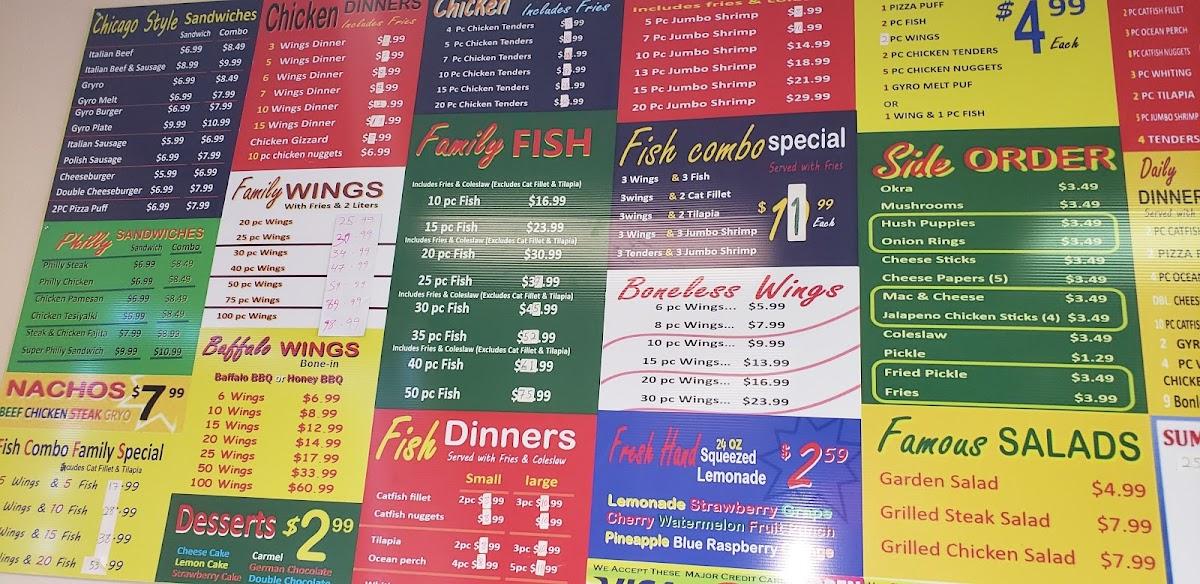 Menu at Chicago Fish and Chicken Gyro restaurant, Indianapolis ...