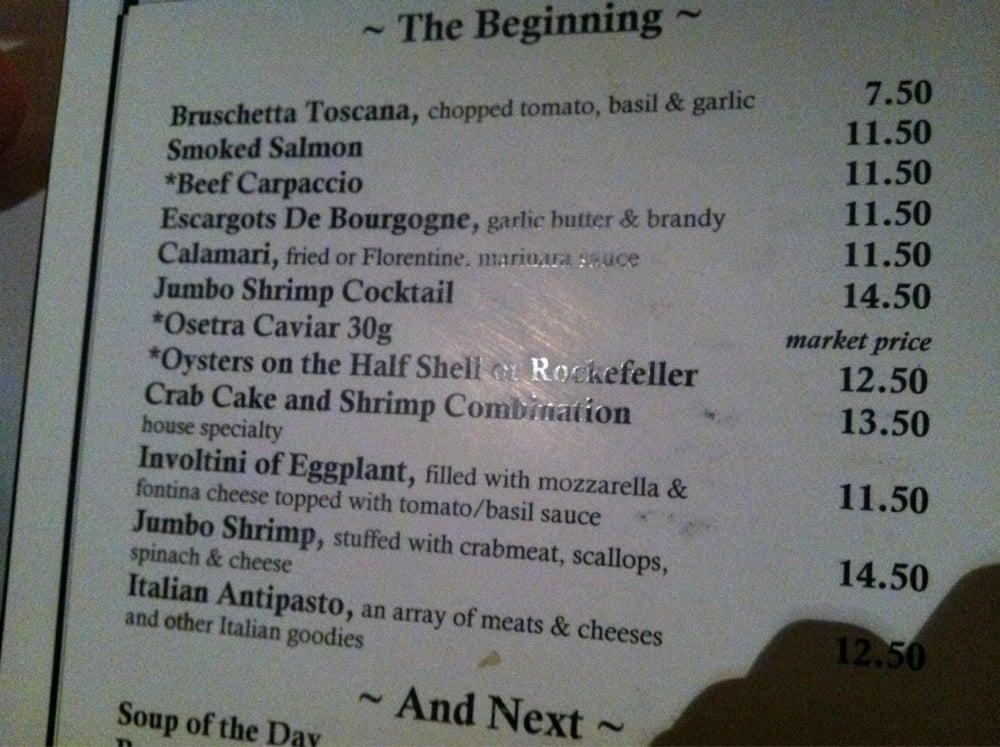 Menu at Avanti Restaurant, Phoenix