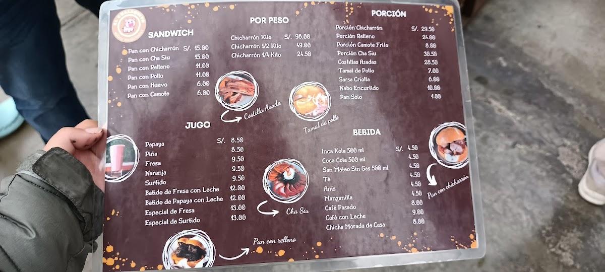 Carta del restaurante El Chalaquito - Chicharroneria, Lima, Av. Brasil 3320
