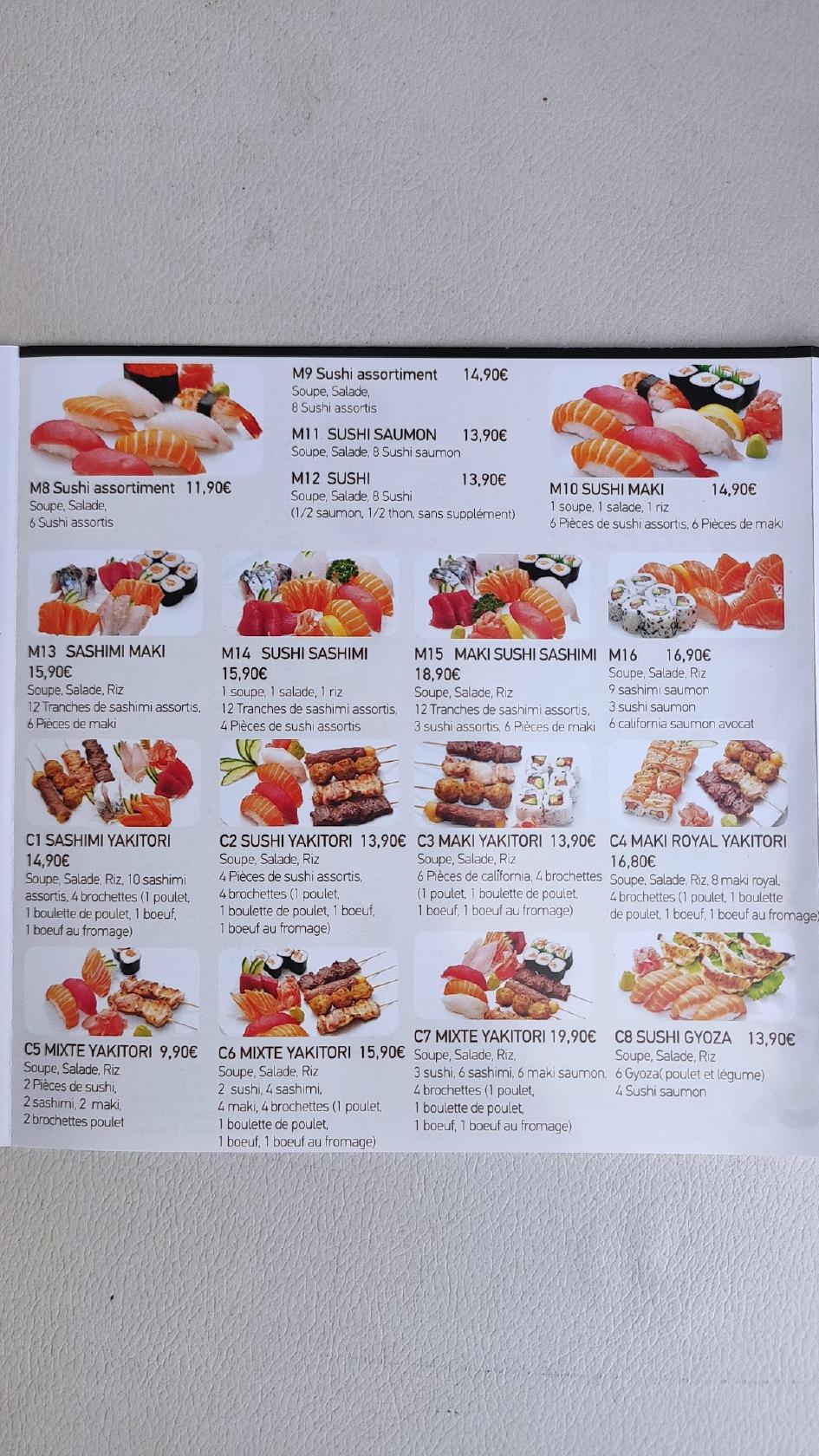 Menu at Minato Restaurant Japonais, Chevilly Larue