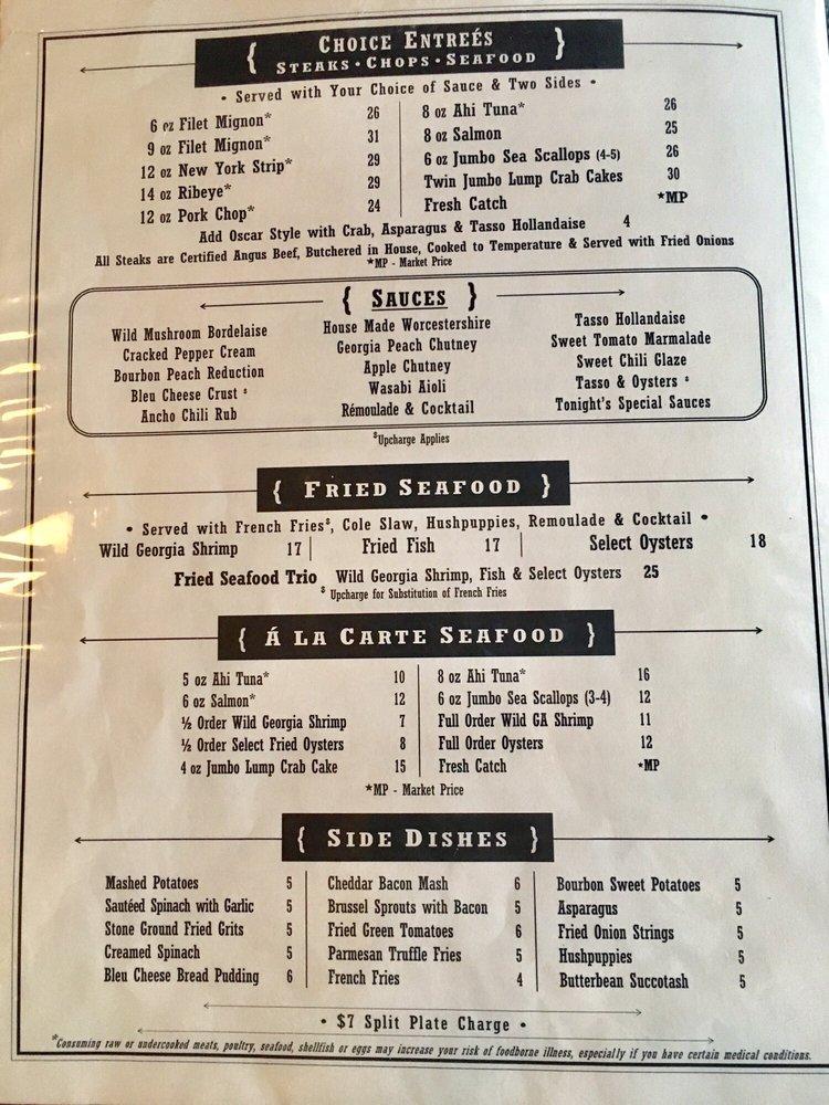 Menu at Sundae Cafe at Tybee, Tybee Island, 304 1st St