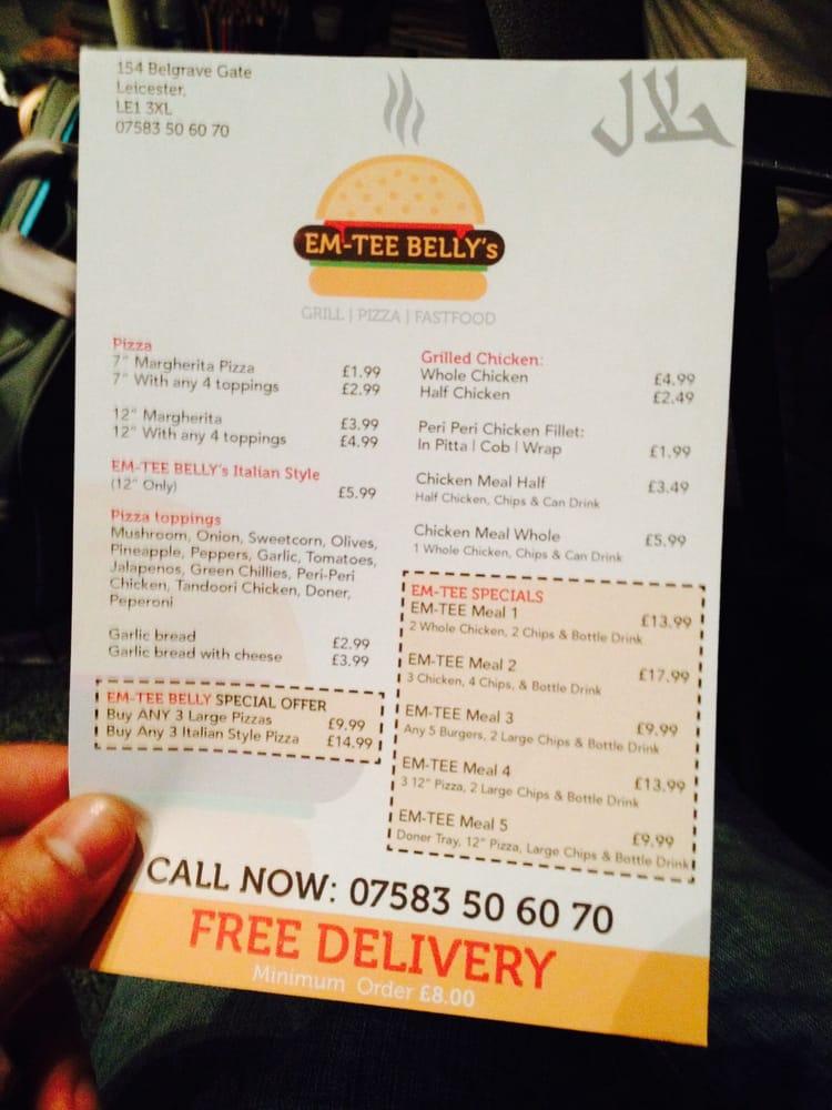Menu at Potato Fry fast food, Leicester