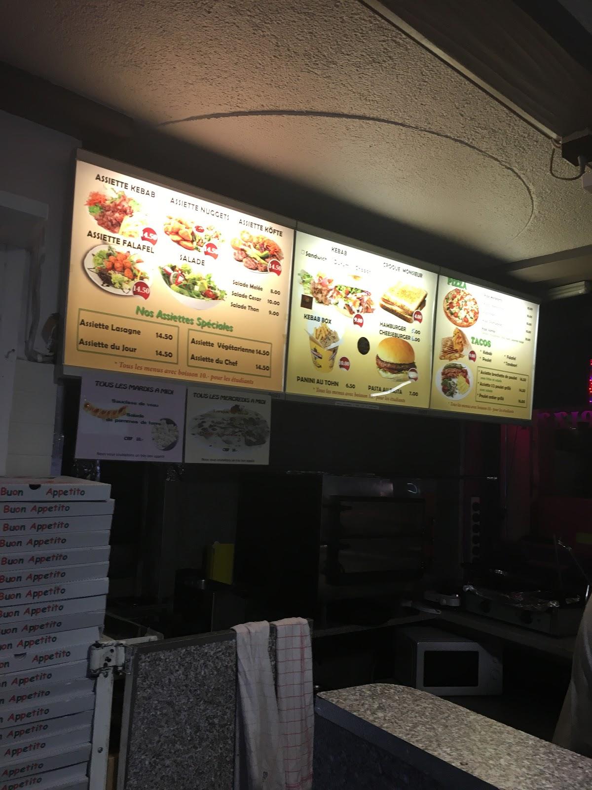 Menu at Sultan, Neuchâtel