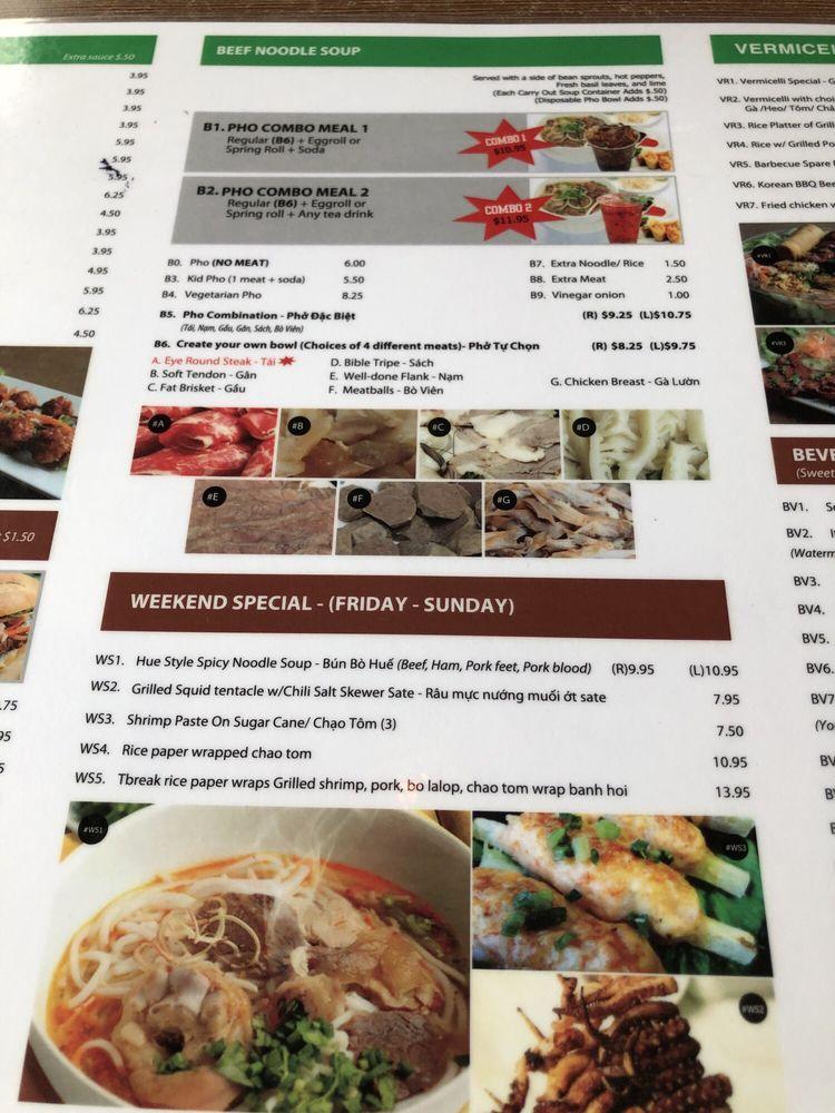Menu at Teabreak Pho & Boba Sterling pub & bar, Sterling