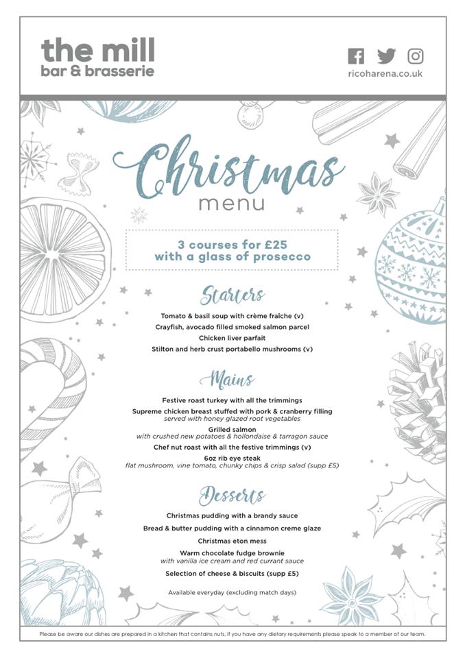 Menu at Coventry Building Society Arena pub & bar, Coventry