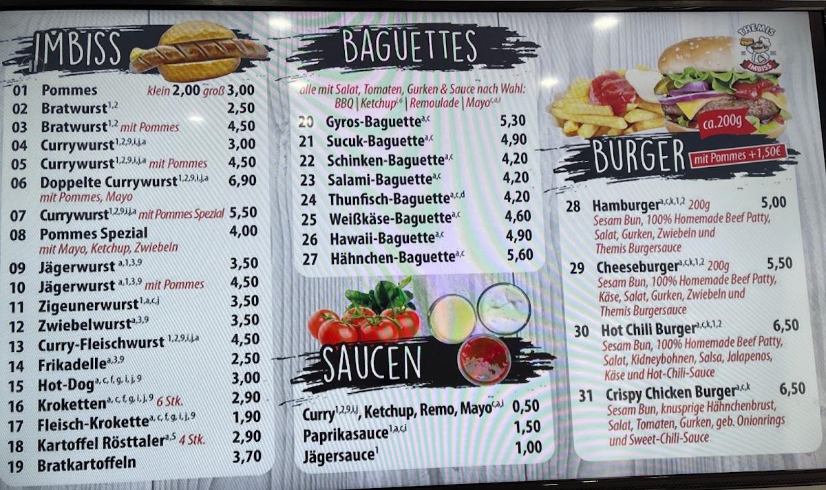 Speisekarte von Themis Imbiss fast Food, Dortmund