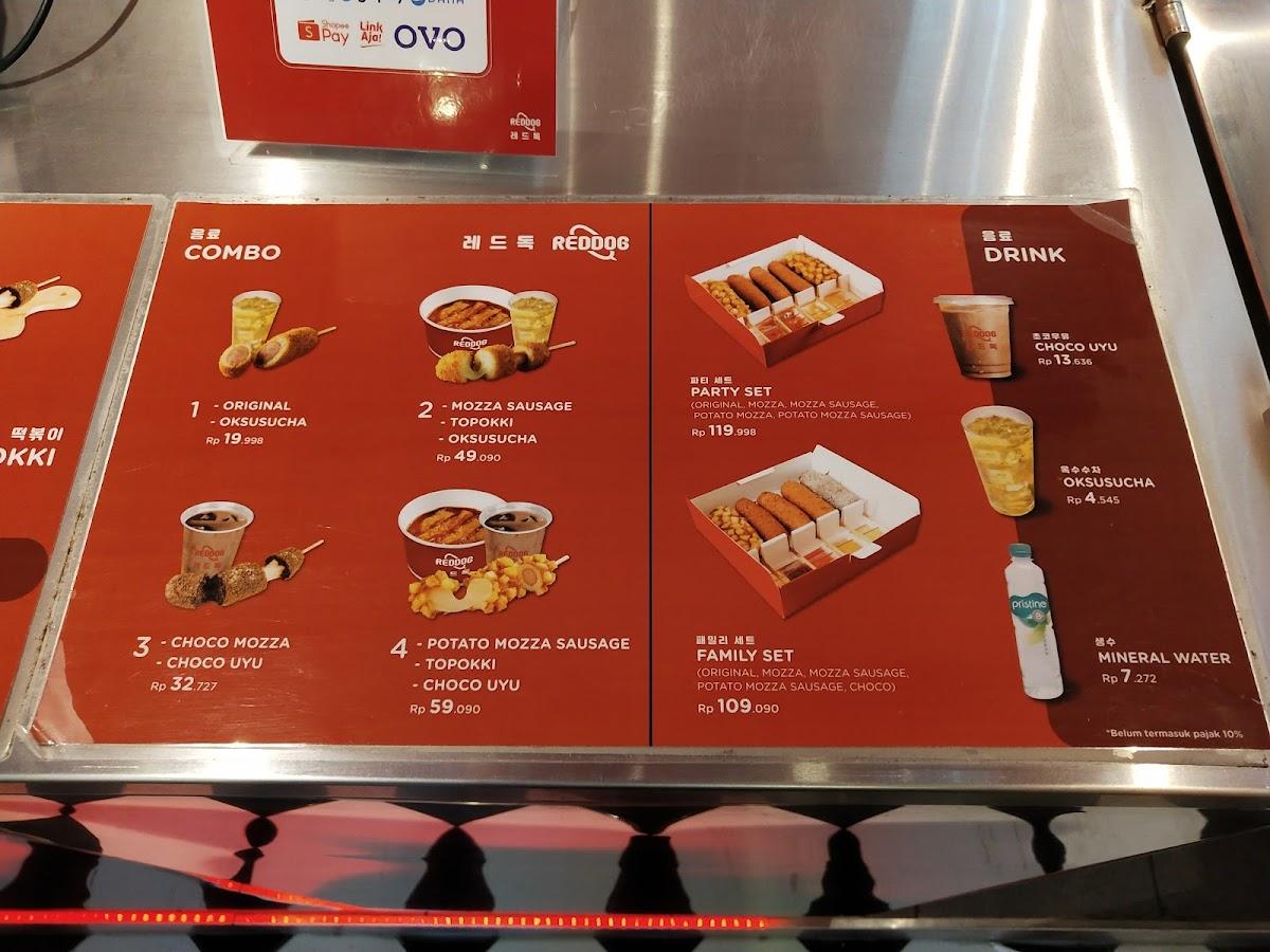 Carta del restaurante Reddog - Summarecon Mall Kelapa Gading, North Jakarta