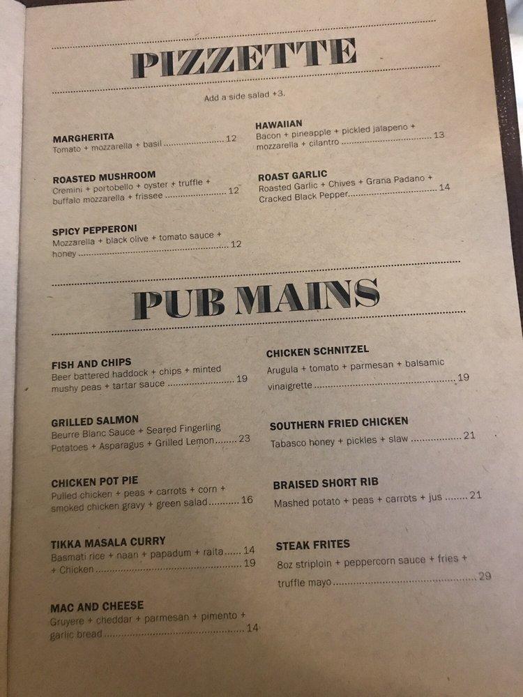 Menu at The Fortunate Fox pub & bar, Toronto