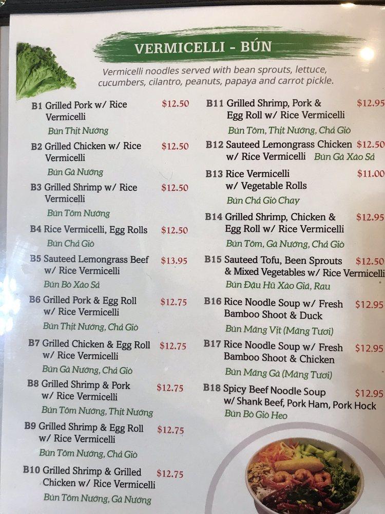 Menu at Pho 24 DBA. Hoang Toan Restaurant, Duluth