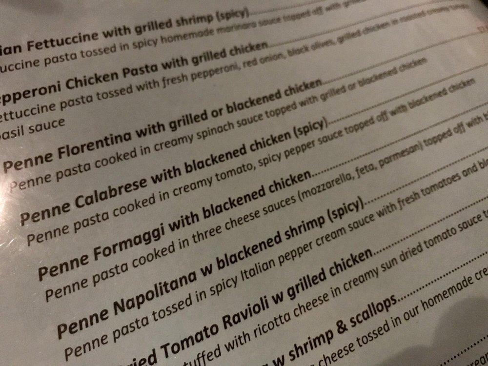 Carta de Santa Barbara Italian Cafe, Pearland, Broadway St