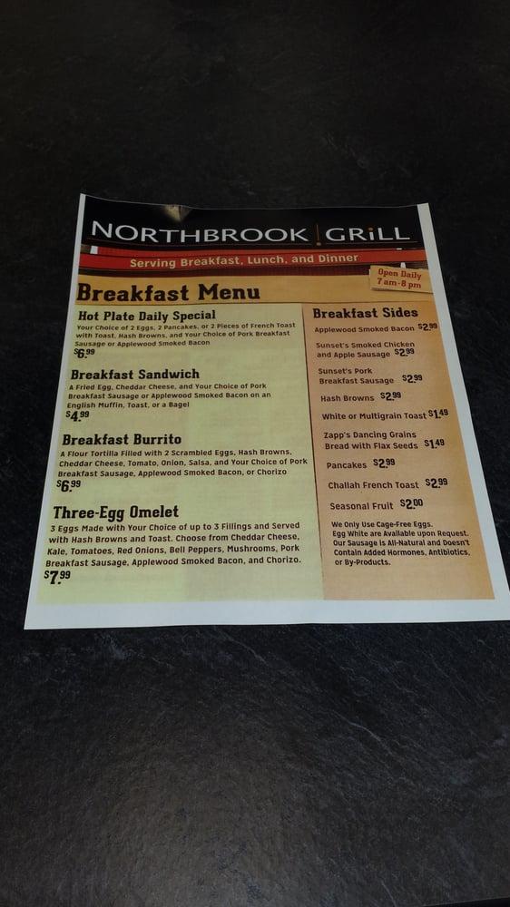 Menu at Sunset Foods restaurant, Northbrook