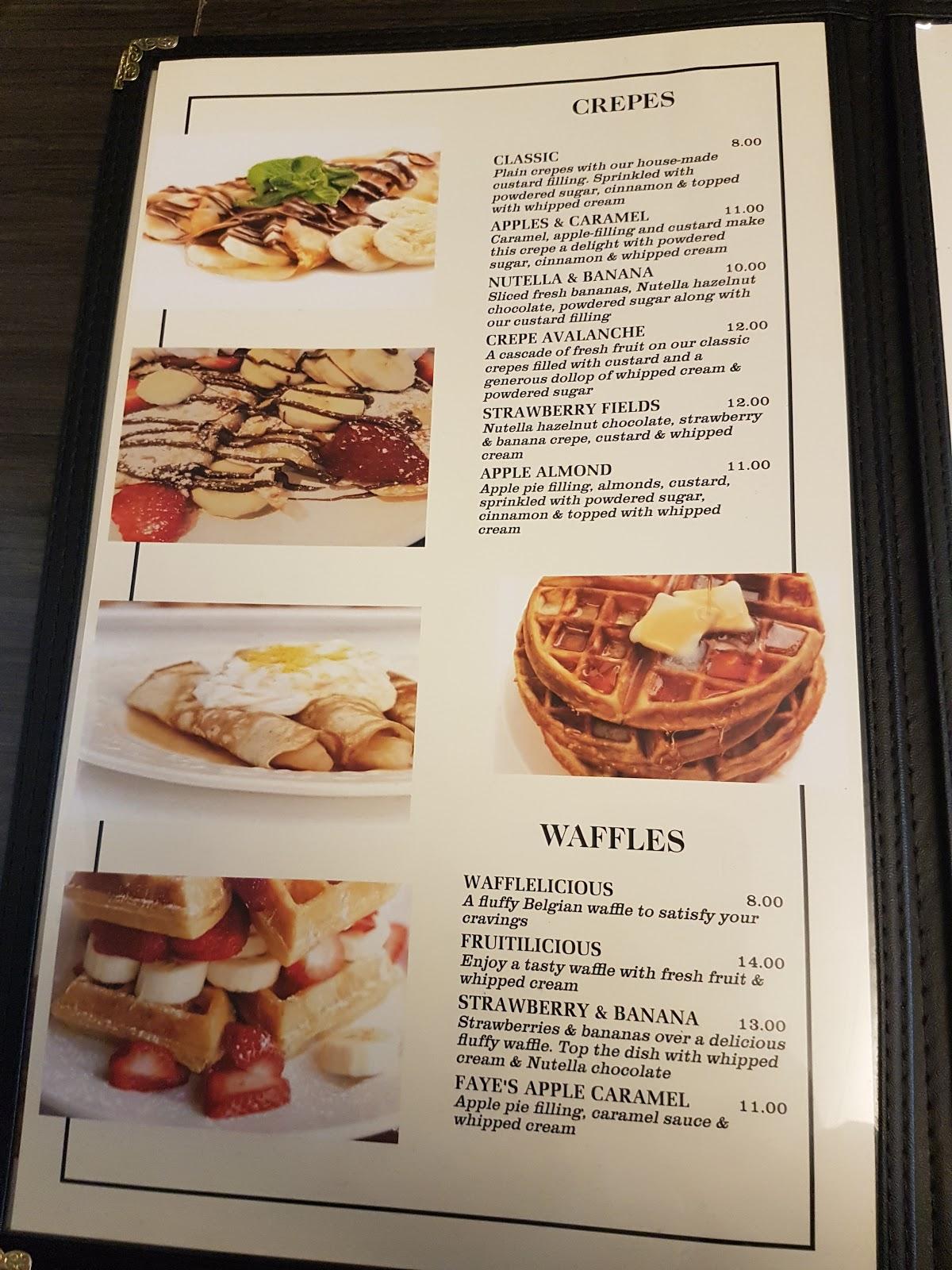 Carta de Surge Restaurant, Kenmore